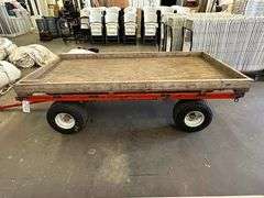 4' x 8' metal framed wood decked pull behind wagon with a Kory Farm ...