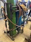 Custom metal framed portable torch car with Harris torch wand, gauges ...