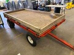 4' x 8' metal framed wood decked pull behind wagon with a Kory Farm ...