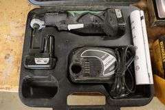 Hitachi 12 volt right angle drill w/ 2 batteries & charger - Backes ...