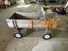 2' x 5' wood pull behind wagon - Backes Commercial Auctioneers