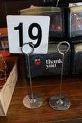 Box to go - 19 table number stands - Backes Commercial Auctioneers