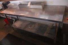 24" x 72" stainless table with galvanized under shelf - Backes ...