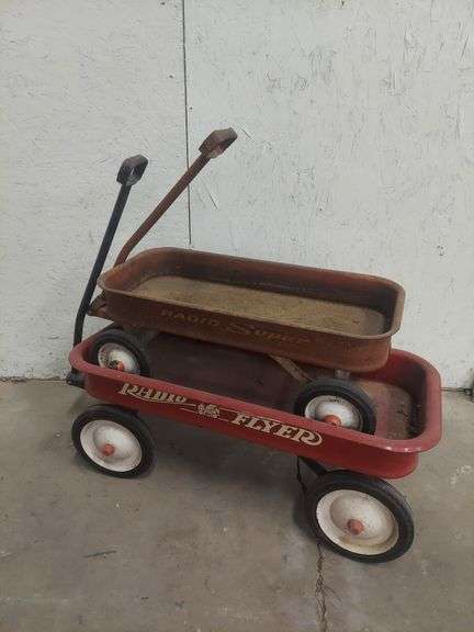 Pair to go - Large & small Radio flyer wagons - 15" x 17" x 34" & 12" x ...