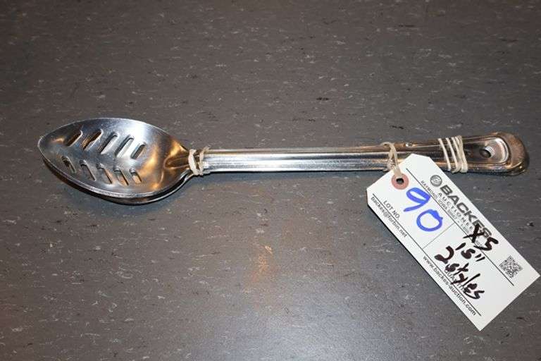 Times 5 - Regular & slotted service spoons - Backes Commercial Auctioneers