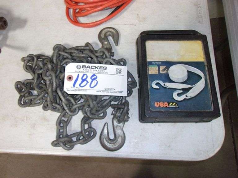 Log chain and strap - Backes Commercial Auctioneers