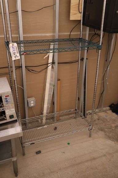 18" x 36" chrome coated wire rack - Backes Commercial Auctioneers