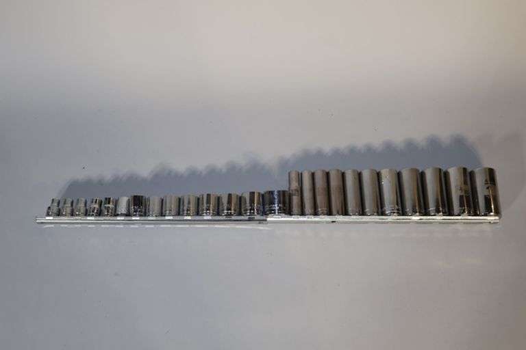 All to go - Craftsman 3/8" drive standard 12 point sockets on rail ...