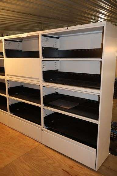 Times 2 - 42" Wide x 78" tall KI Connects 700 Series metal 4 drawer ...