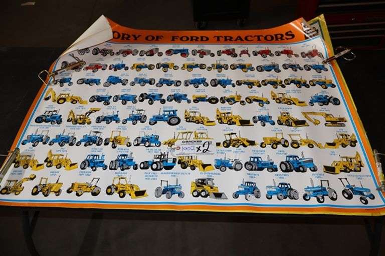 Times 2 - 35" x 45" Ford tractor posters - Backes Commercial Auctioneers