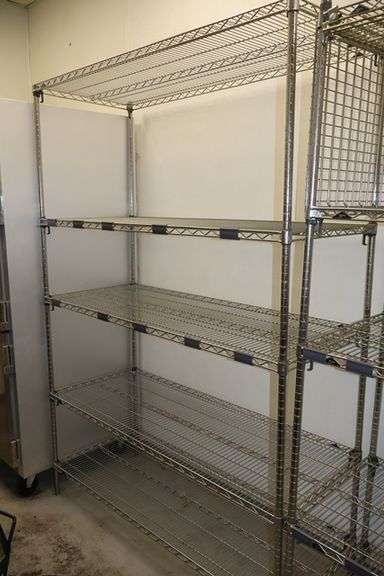 Metro 24" x 60" chrome coated wire rack - Backes Commercial Auctioneers