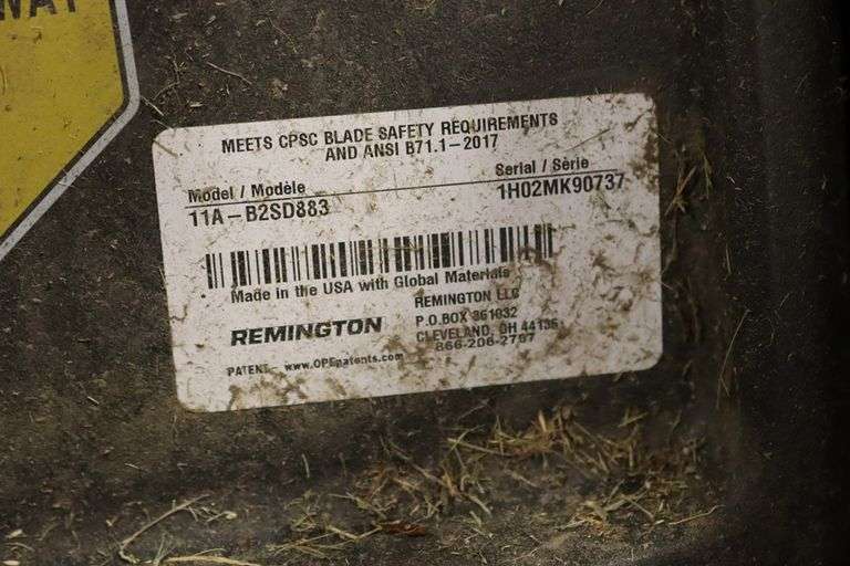 Remington RM130 lawn mower - 140cc - Backes Commercial Auctioneers