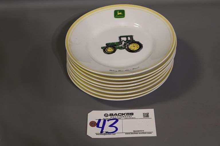 Set of 8 John Deere 9"" round collector bowls - Backes Commercial ...