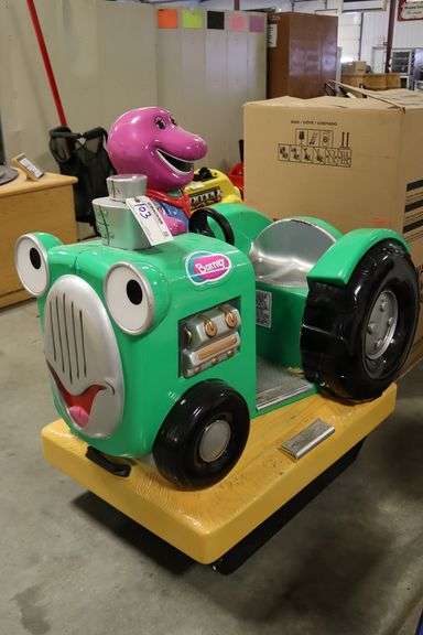 Jolly Roger Amusement Rides Barney - coin op kiddee ride - Serial 1/ ...