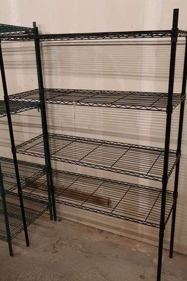 18" x 48" black coated wire rack - Backes Commercial Auctioneers