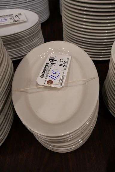 Times 9 - Syscoware 11.5" tan plates - Backes Commercial Auctioneers