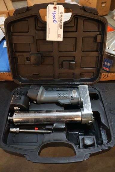 Nikota battery operated grease gun in case with solid nozzle - Backes ...