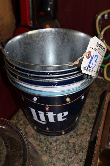 Times 6 - Miller Lite buckets - Backes Commercial Auctioneers