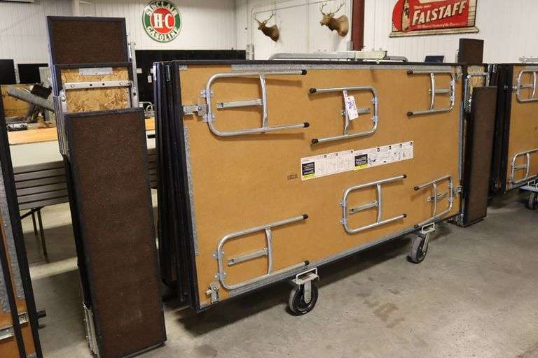 Set of 6 Wenger 4' x 8' x 24" tall staging units with smooth finish ...