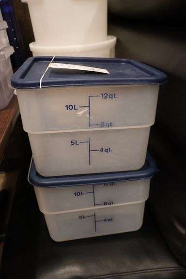 Times 2 - 12 quart poly food storage containers with lids - Backes ...
