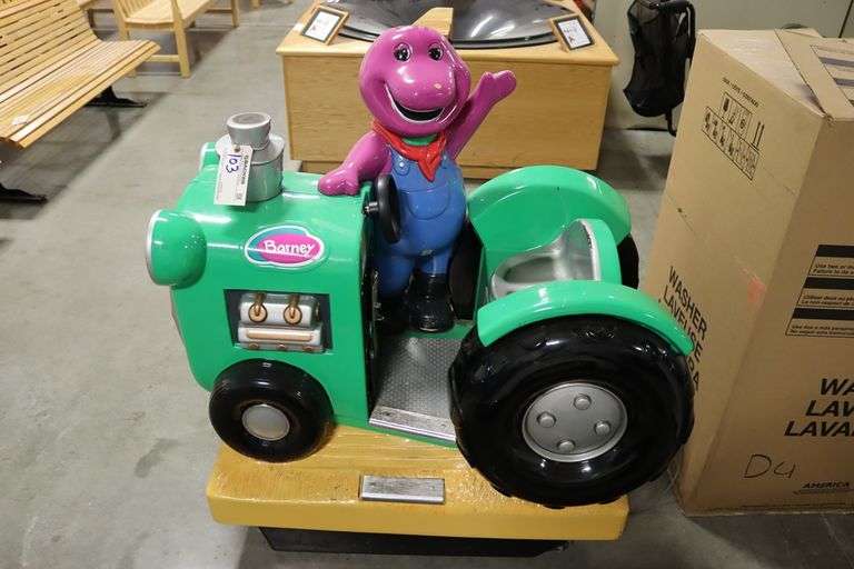 Jolly Roger Amusement Rides Barney - coin op kiddee ride - Serial 1/ ...
