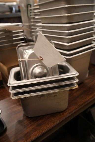 Times 3 - 1/9 x 4" stainless inset pans with lids - Backes Commercial ...