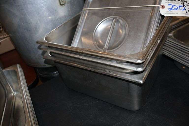 Times 3 - 1/2 x 6" stainless inset pans with lids - Backes Commercial ...