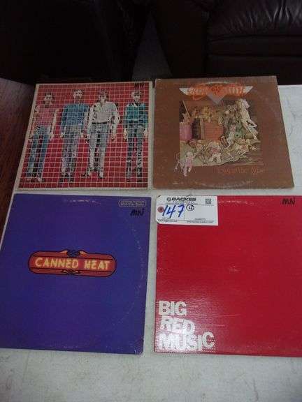 Lot of 4 LP albums, Canned Heat, Aerosmith, Big Red Music, Talking ...