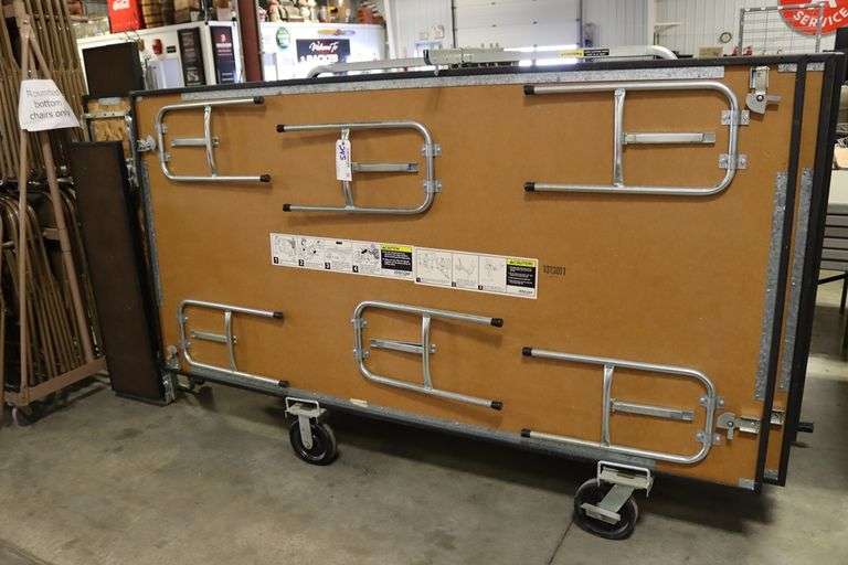 Set of 6 Wenger 4' x 8' x 24" tall staging units with smooth finish ...