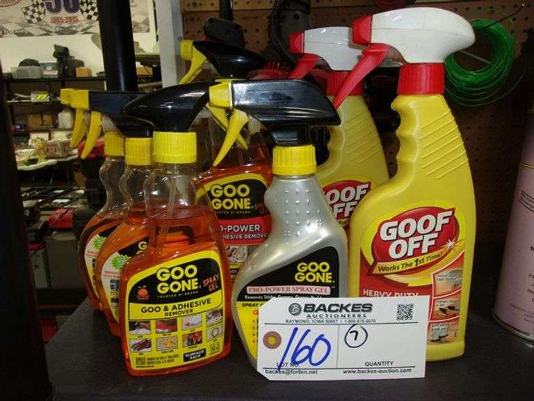 7 bottles of Goo Product - Backes Commercial Auctioneers