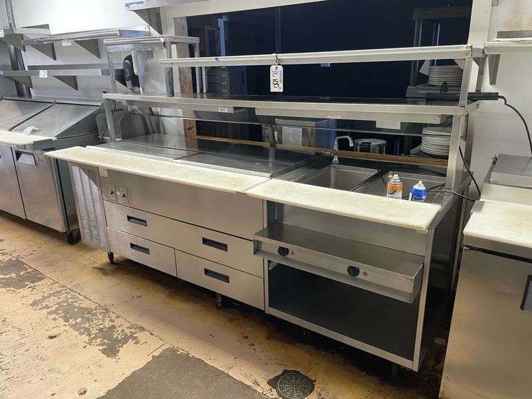 Delfield 14EI232 - 100" combination 2 well steamtable w/ 4 drawer ...