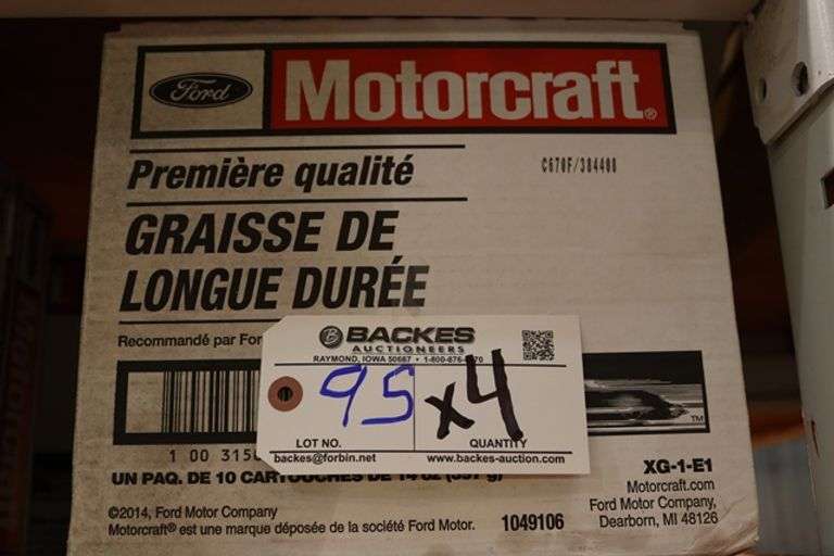 Times 4 - Cases of Motorcraft XG-1-EI grease cartridges - Backes ...