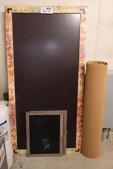 All to go - Chalk boards & roll of cork - Backes Commercial Auctioneers