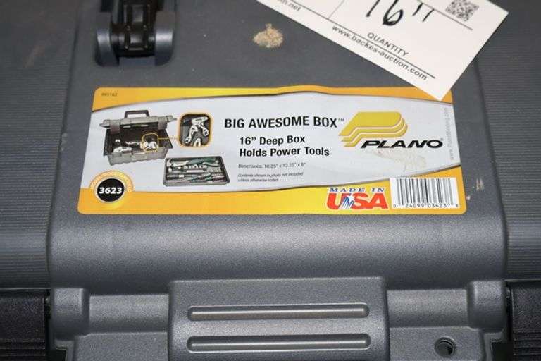 Plano 16" plastic tool box - Backes Commercial Auctioneers
