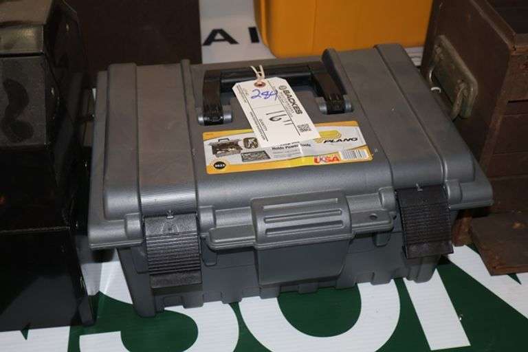 Plano 16" plastic tool box - Backes Commercial Auctioneers