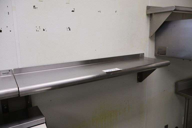 Advance Tabco 12" x 48" stainless wall shelf - Backes Commercial Auctioneers