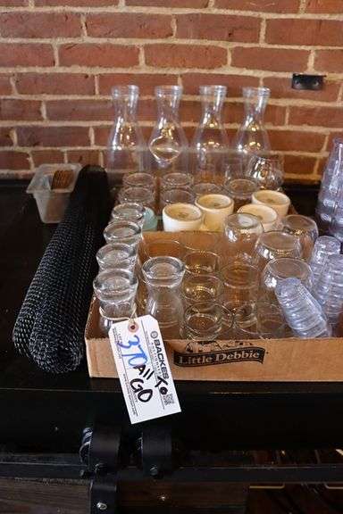 All to go - 2 Boxes of assorted bar glasses - Backes Commercial Auctioneers