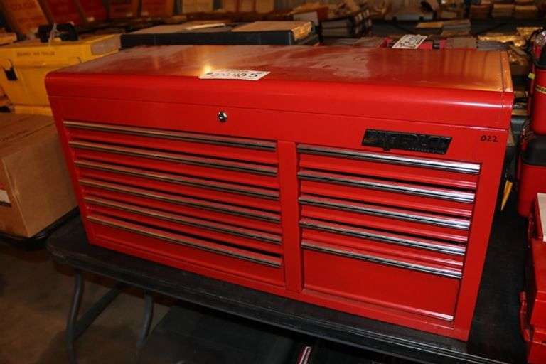 Waterloo 40.5" red 11 drawer tool box - nice - Backes Commercial ...