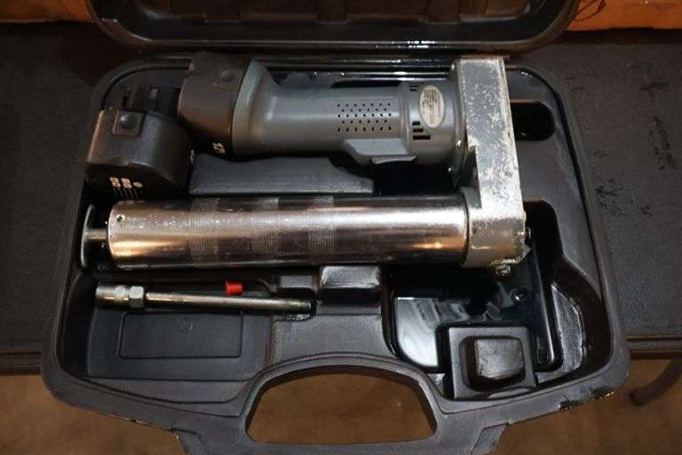 Nikota battery operated grease gun in case with solid nozzle - Backes ...
