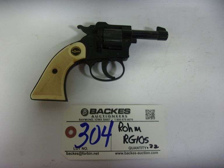 Rohm RG10S.22 caliber revolver TO BE PICKED UP AND A $25 TRANSFER FEE ...