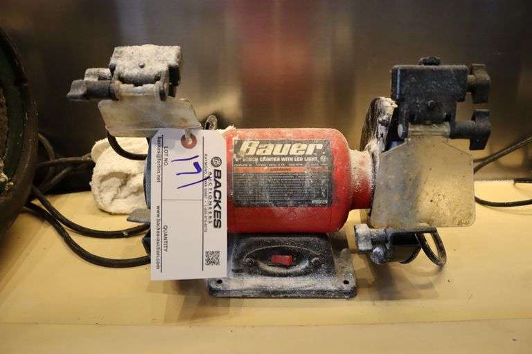Bauer 6" bench top grinder - Backes Commercial Auctioneers
