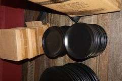 Times 72 - Black 6-1/2" round plates - many new in box - Backes ...