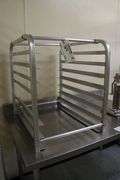 Aluminum countertop sheet pan rack - Backes Commercial Auctioneers
