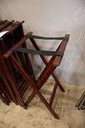 Times 5 - Wood service tray stands - Backes Commercial Auctioneers