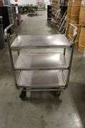 16" x 24" stainless bussing cart - Backes Commercial Auctioneers