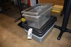 All to go - Bus tubs, food storage containers, & more under table ...