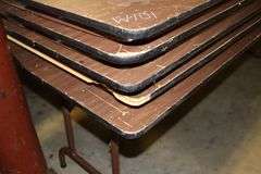 Times 4 - 72" Formica top folding banquet tables with dura edge - as is ...