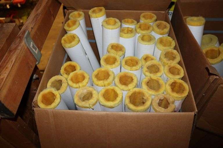 All to go - 13 boxes of white pipe insulation - located up stairs ...