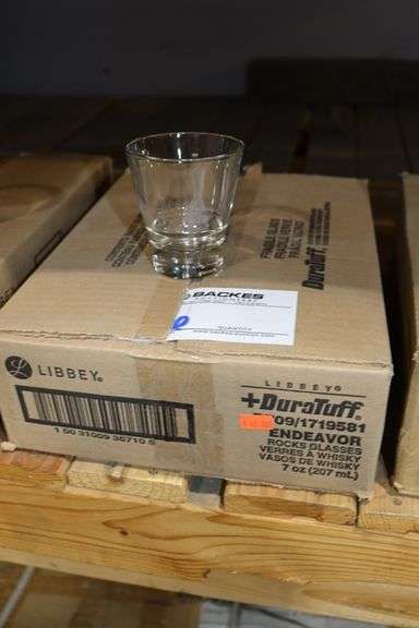 Case of Libbey 7 oz. rocks glasses - Backes Commercial Auctioneers