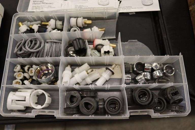 Delta faucet repair kit - box is broken - Backes Commercial Auctioneers
